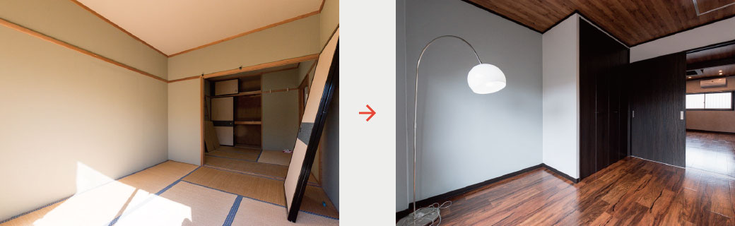 3DKから2LDKに、高級感あふれるフルリノベーション｜リノベーション事例集｜株式会社群馬総合土地販売